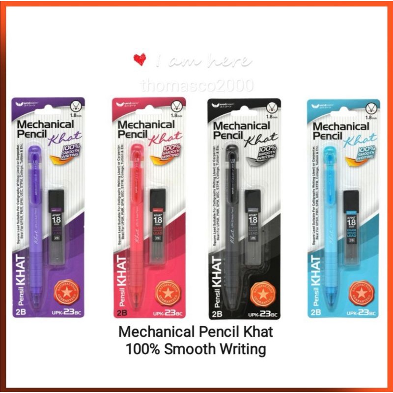 Unicorn Calligraphy Khat Mechanical Pencil+1.8mm Pencil Lead / Pensel ...