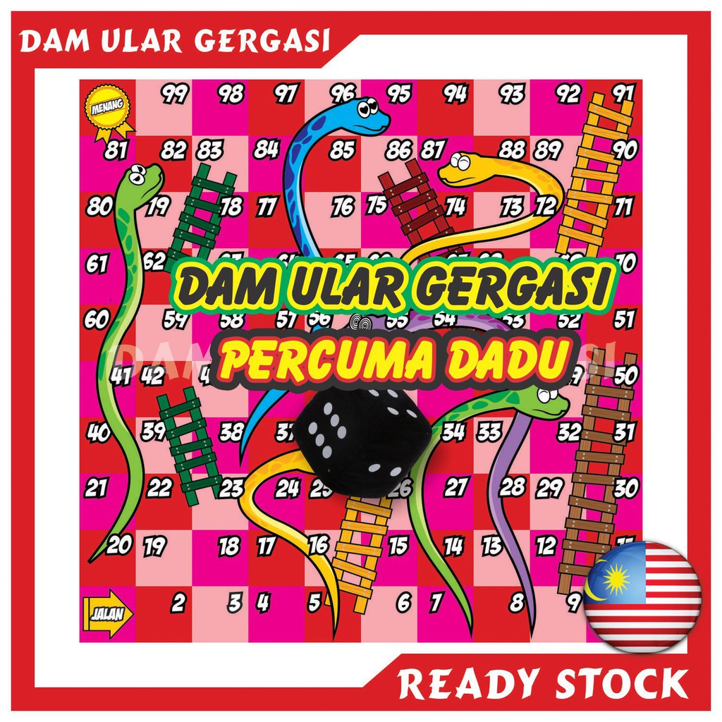 DAM ULAR GERGASI | PERCUMA DADU | 6x6, 7x7, 8x8, 9x9, 10x10 KAKI ...
