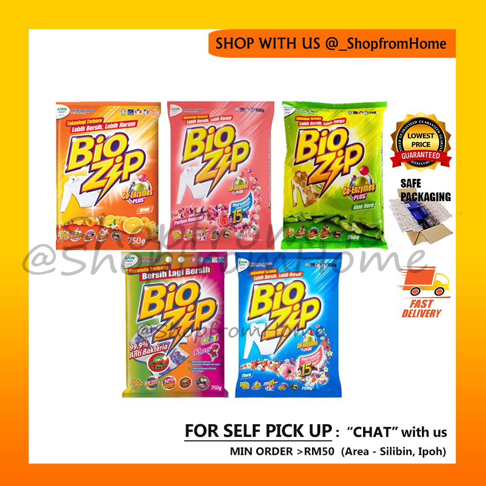 BIOZIP Detergent Powder 750g | Shopee Malaysia