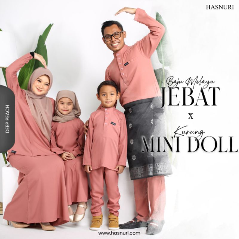 Deep Peach Baju Raya Murah Set Family Terkini 2022 | Shopee Malaysia