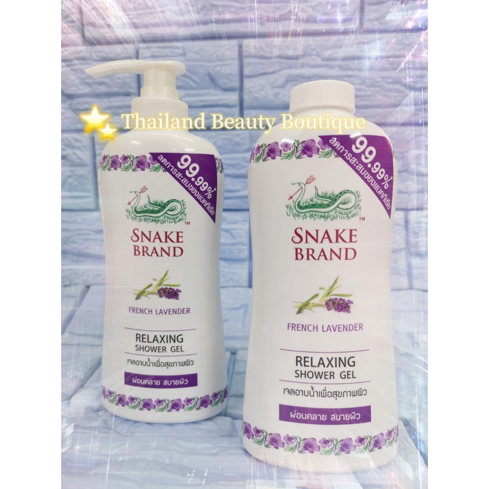 Snake Brand Relaxing Shower Gel French Lavender 450ml + Refill 450ml # ...