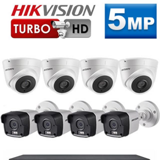 CCTV HIK VISION 5MP 8-CH PACKAGE (1*DVR + 8*Camera) | Shopee Malaysia