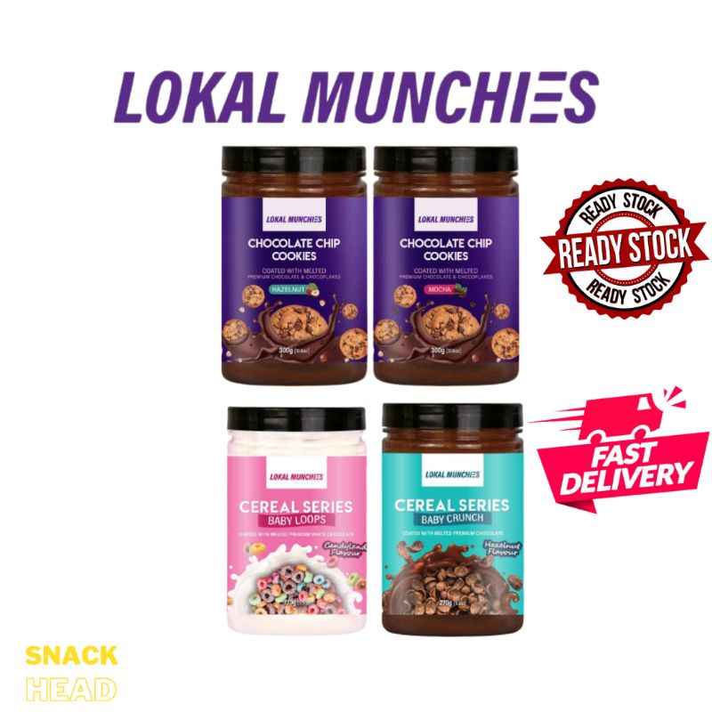 LOKAL MUNCHIES cookies cereal mocha hazelnut 330g | Shopee Malaysia
