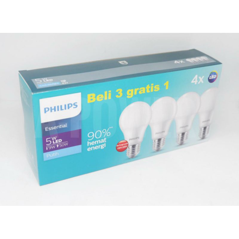 Philips - Multipack Essential LED Lights / 5W Package (White) | Shopee ...