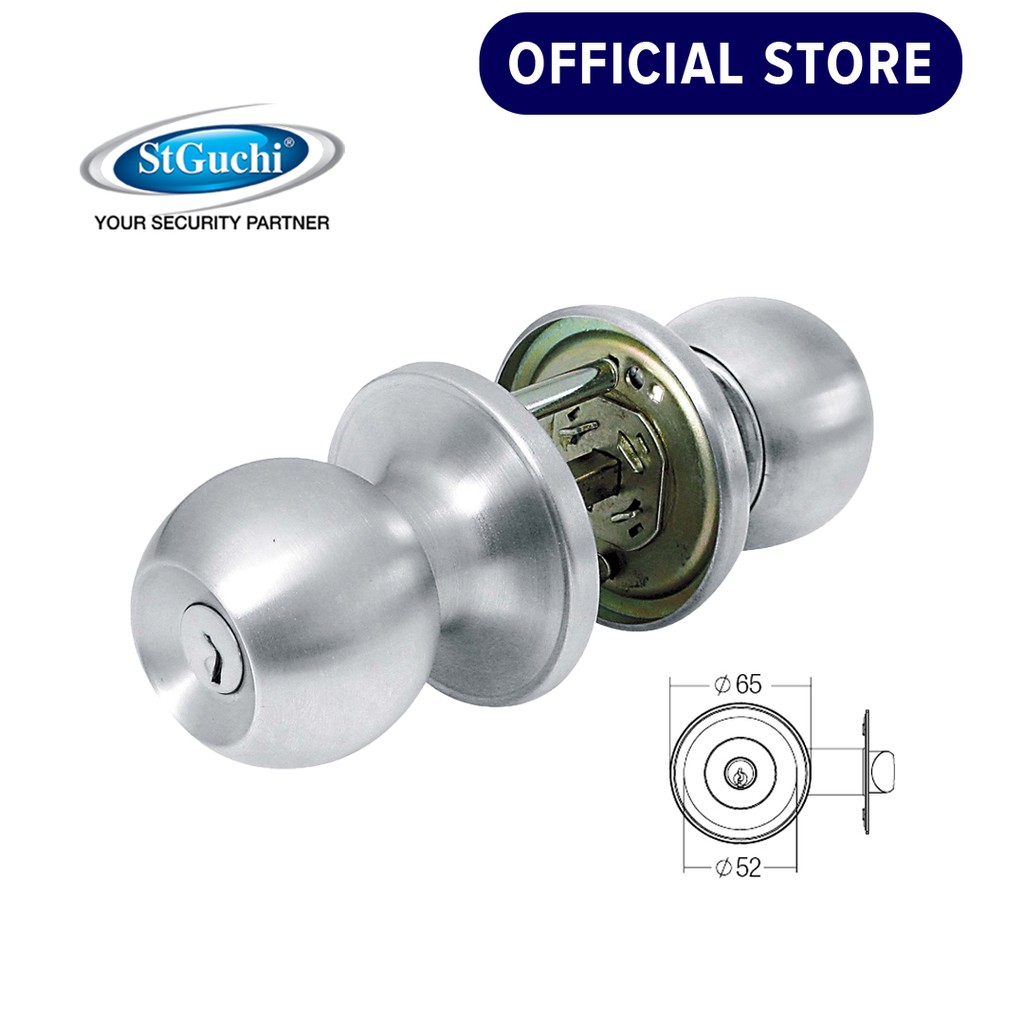 St Guchi Stainless Steel SUS304 Privacy Tubular Lock Door Knob (SGTL ...