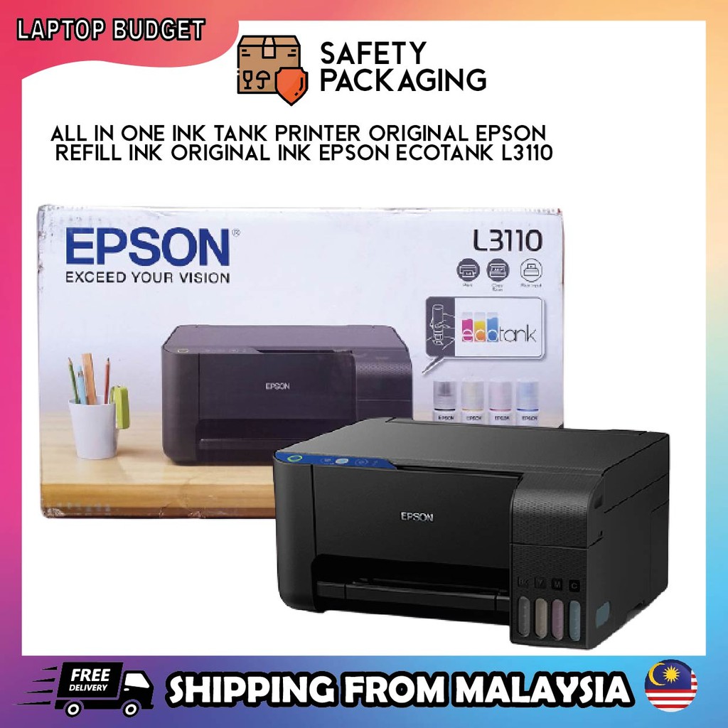 ALL IN ONE INK TANK PRINTER L3110/L3210 Original Epson Refill Ink ...