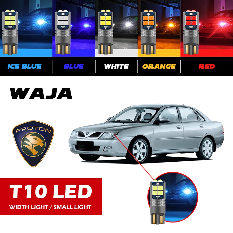 [PROTON] Waja 10LED T10/W5W Bulb for Side Door Light, Small Headlight ...