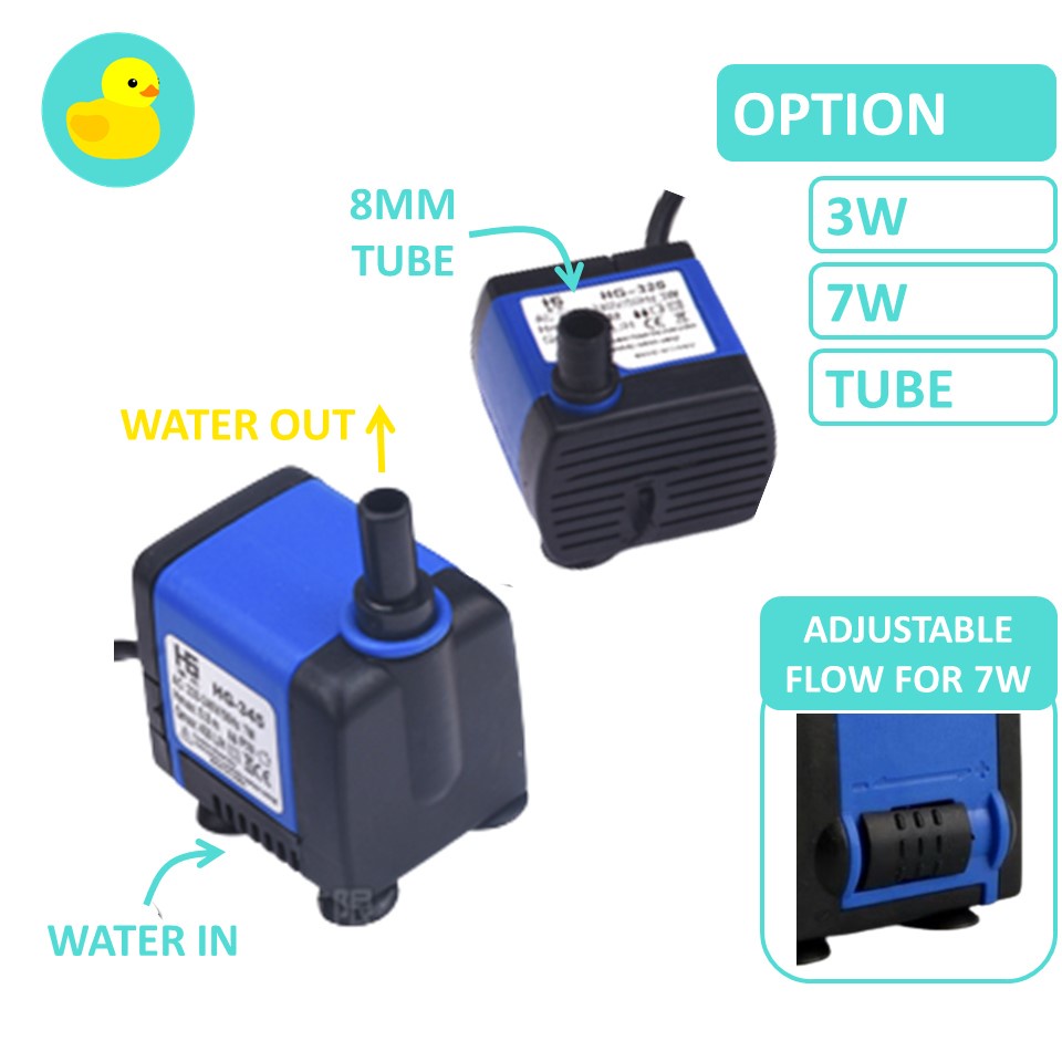 AC Mini Silent Submersible Water Pump 240V 3W / 7W | Shopee Malaysia