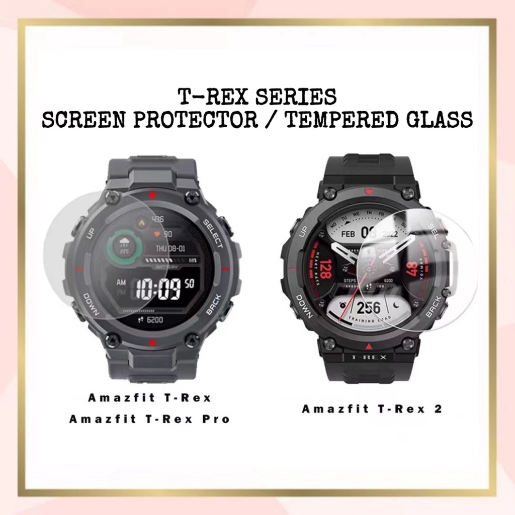 (LOCAL SELLER) SOFT FILM TPU TEMPERED GLASS SCREEN PROTECTOR FOR AMAZFIT T-REX 2 T-REX PRO TREX ...