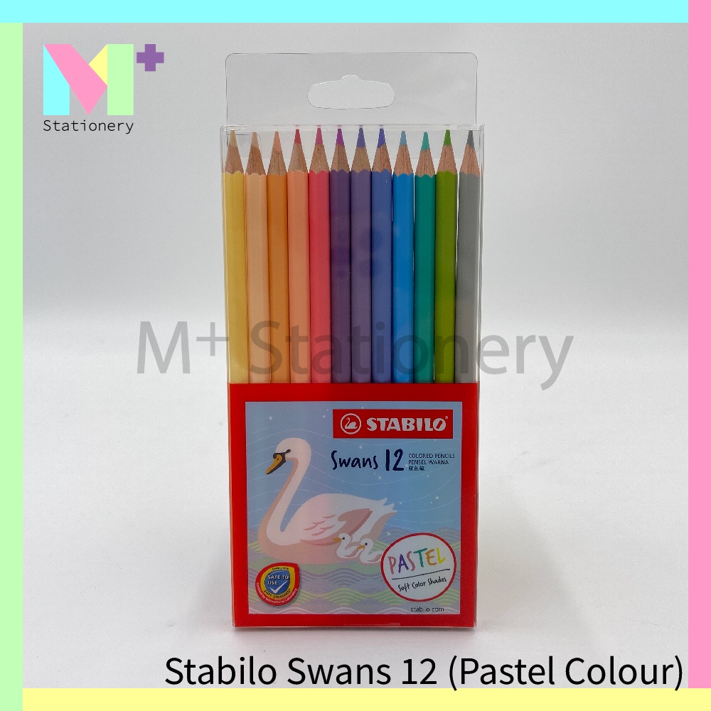 Stabilo Swans Pastel Colour Pencils - Edition Soft Color ( Wallet of 12 ...