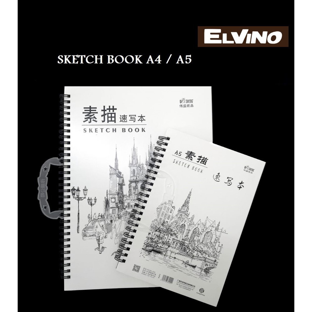 Wei Sheng Sketch book Art Painting Book A4 / A5 (72 pages) | Shopee ...