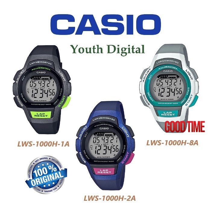 CASIO ORIGINAL LWS-1000H SERIES SPORT LADIES WATCH (2 YEARS WARRANTY ...