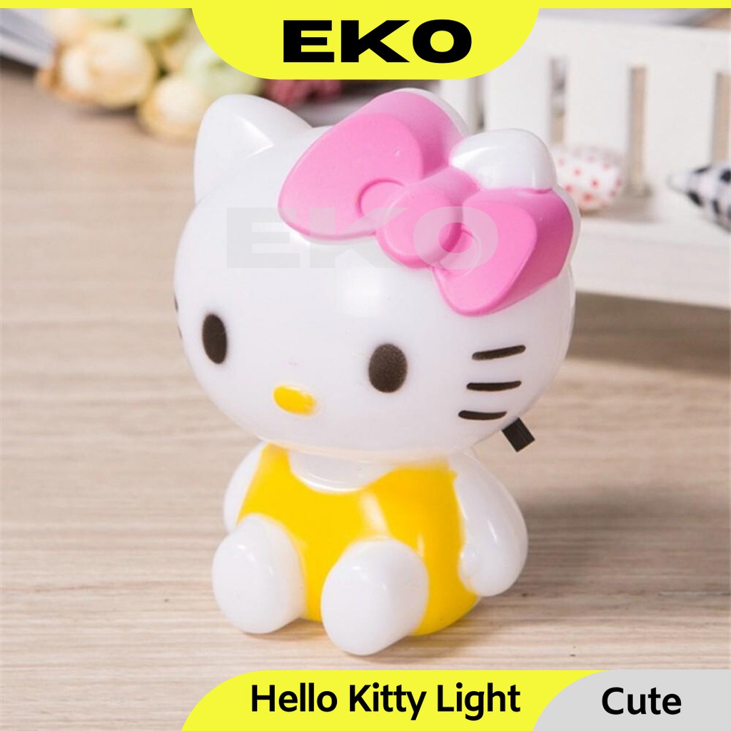 EKO Hello Kitty Night Light Cartoon Night Lamp (1W-Yellow) Gifts For ...