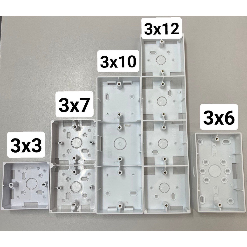 EPI 3X3 / 3X6 / 3X7 / 3X10 / 3X12 PVC SURFACE NUT BOX / PVC BASE ...