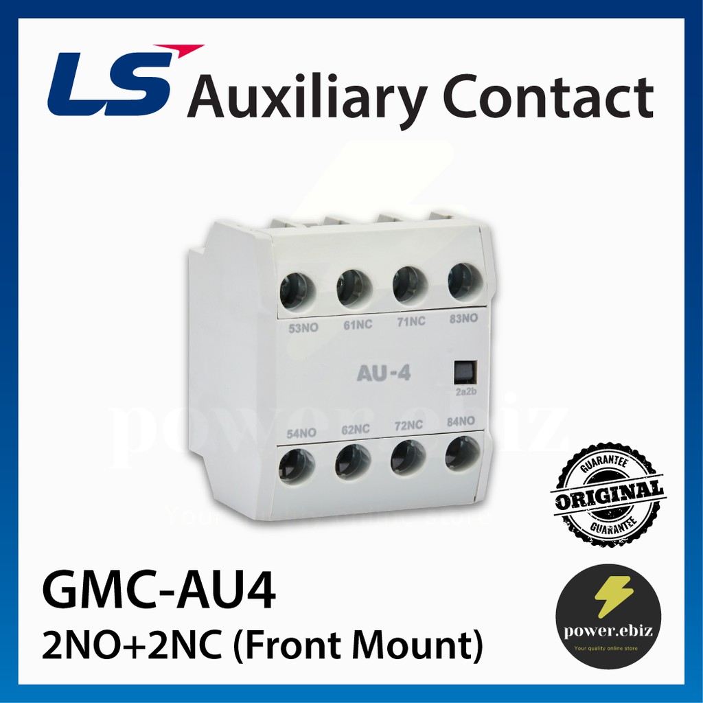 LS GMC-AU4 Auxiliary Contact (2no + 2nc Front Mount) | Shopee Malaysia