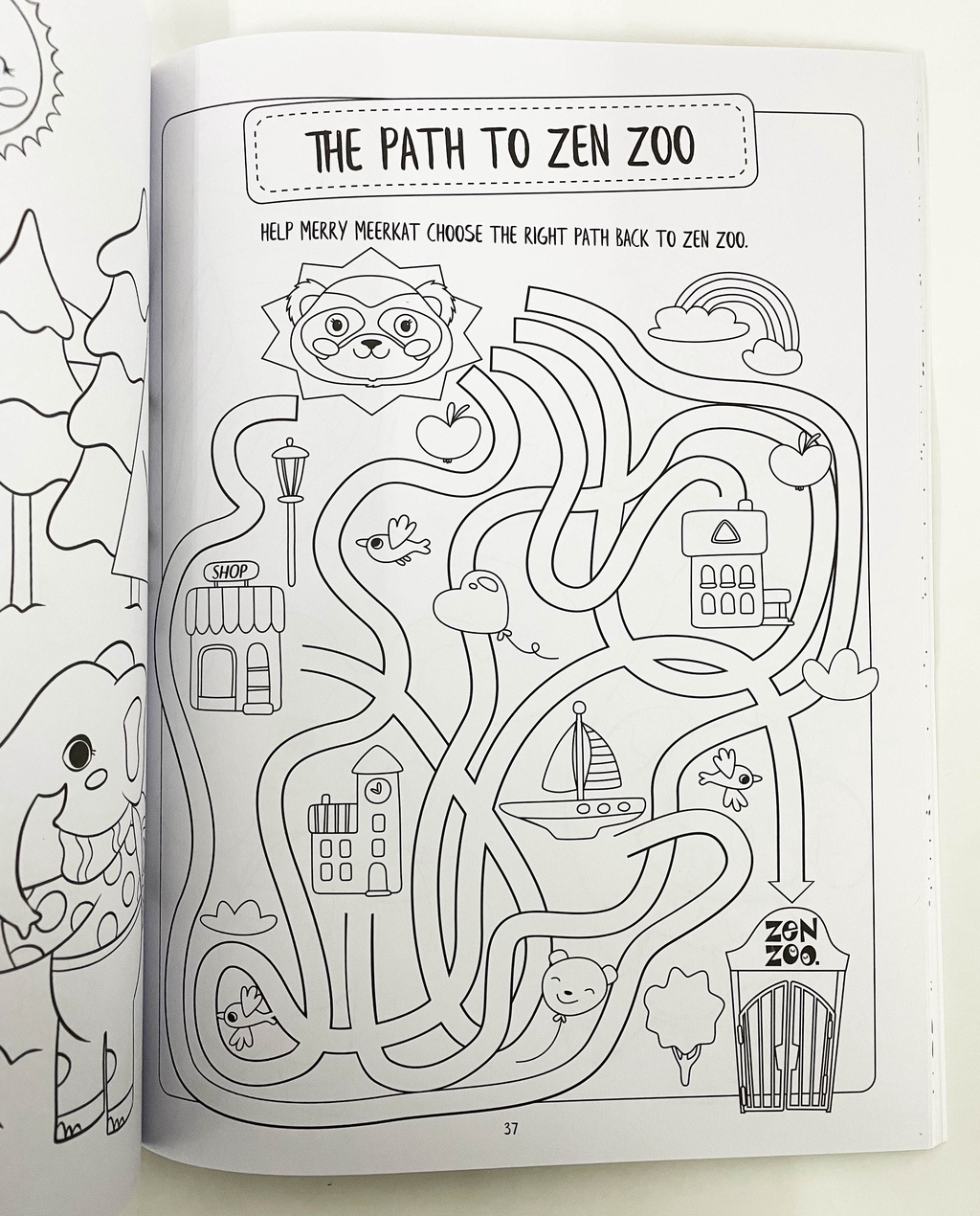 Animals Colouring Book for Kids with Activities & Puzzles & Zen Zoo ...