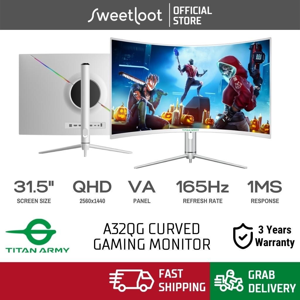 Titan Army A32QG 32" QHD Curved 165Hz 1ms VA Panel Gaming Monitor ...