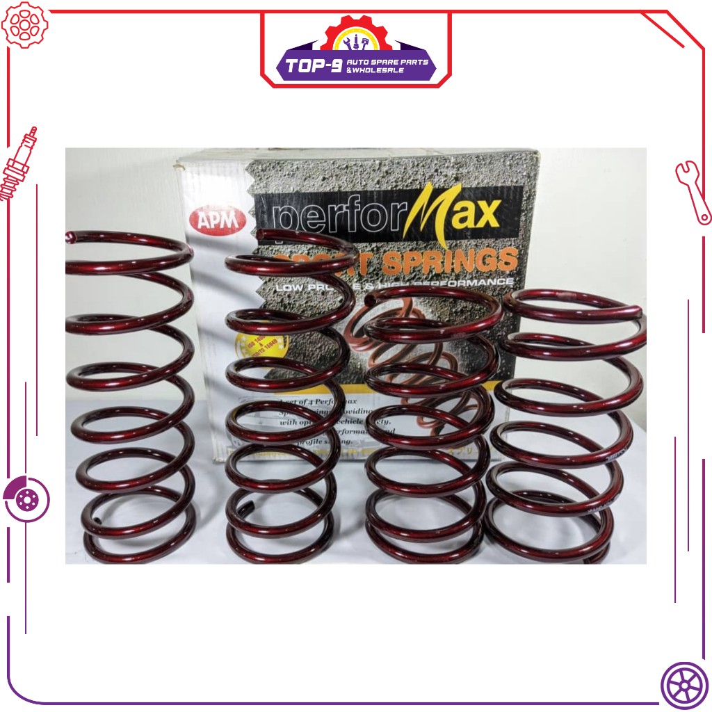 APM PERFORMAX PERODUA ALZA LOWERED COIL SPORT SPRING 4 PCS IN 1 BOX ...