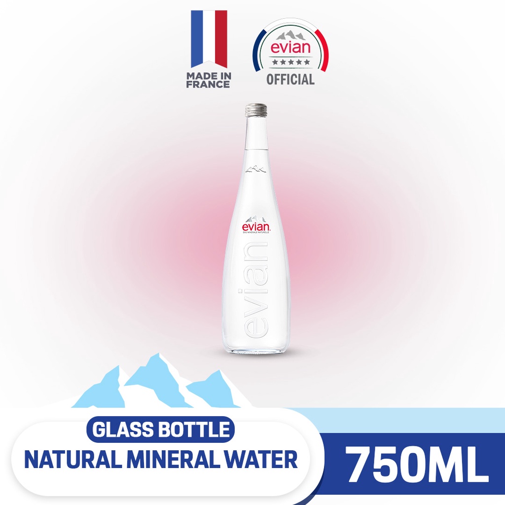 evian Natural Mineral Water Glass Bottle (750ml) | Shopee Malaysia