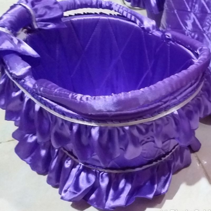 BAKUL BIMBIT/TANGKAI KAIN SATIN ( LETAK BARANGAN BABY) | Shopee Malaysia
