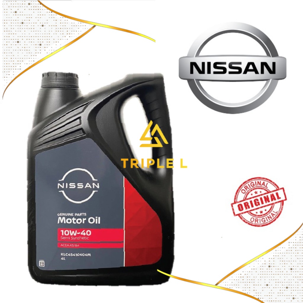 100% ORI NISSAN ENGINE OIL 10W40 SEMI SYNTHEHTIC GENUINE PARTS (4L ...