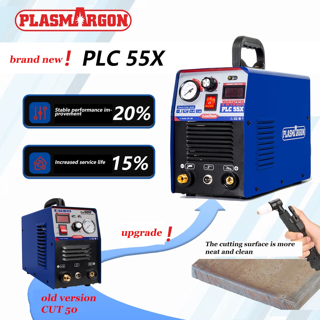Air Inverter Plasma Cutting Machine - CUT55 Dual Voltage 55A Plasma ...
