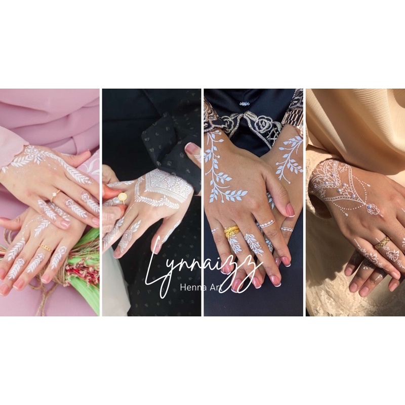white henna sticker | sticker inai putih | Shopee Malaysia