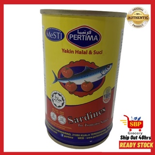 SBP PERTIMA Ikan Sardin Sos Tomato Sardine Tomato Sauce Tin Can [Yakin ...