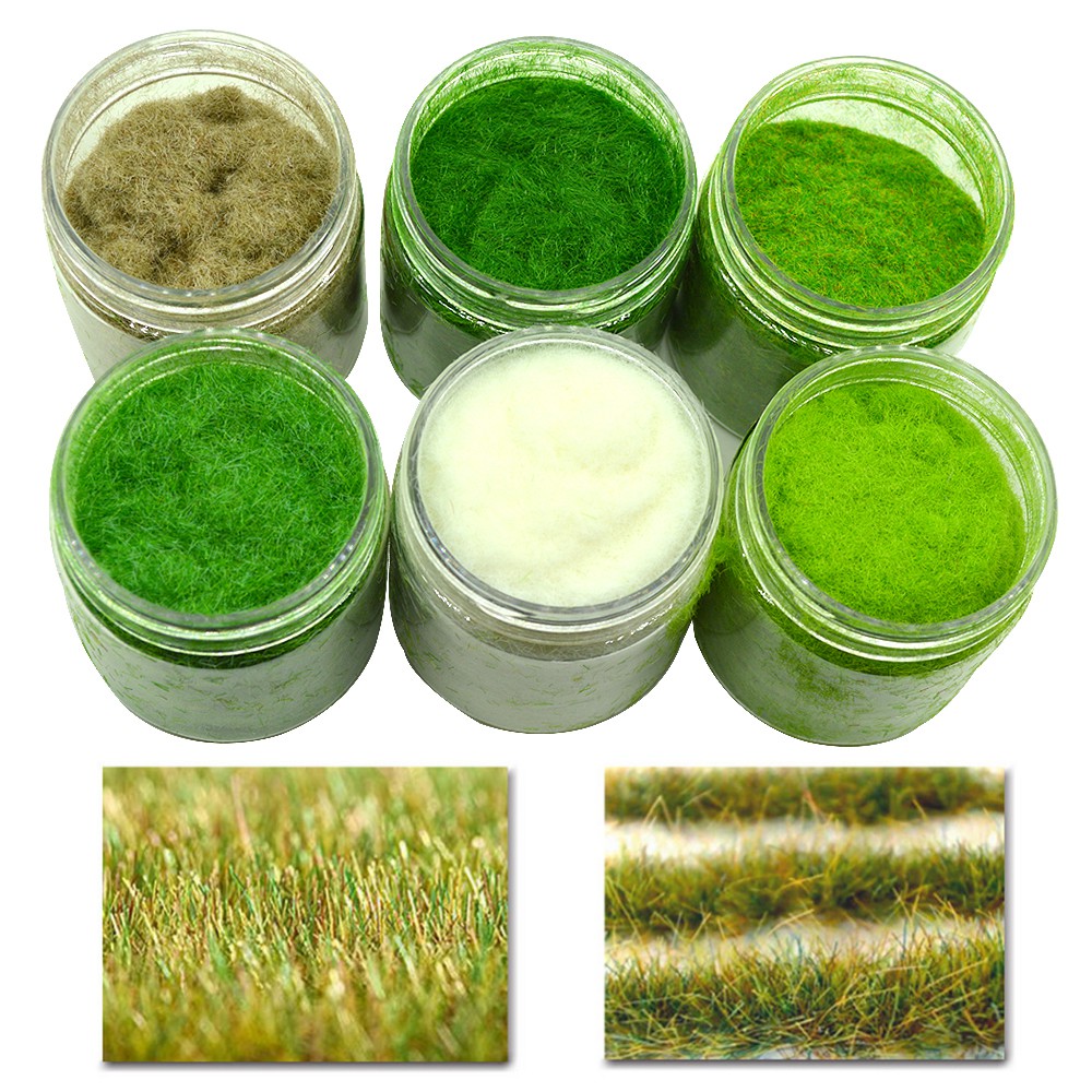 3mm Mixed Six Colors Grass Powder Flock Adhesive Nylon Grass Powder for ...