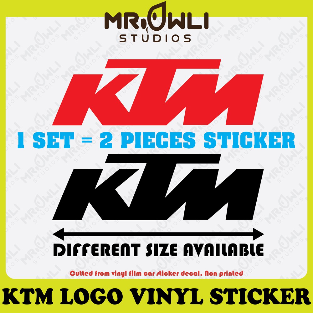 KTM Vinyl Sticker Set for Motorcycle and Car (2Pcs) | Shopee Malaysia