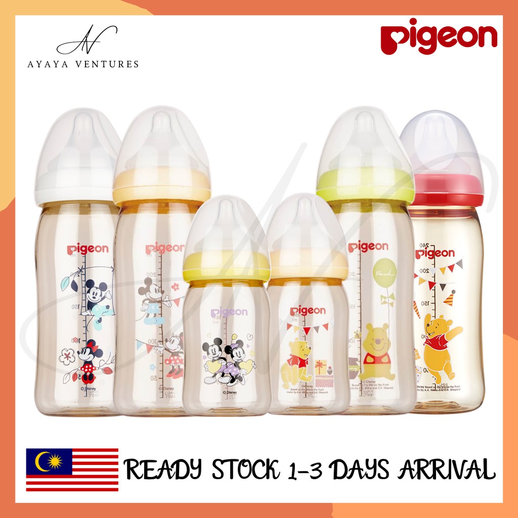 Original Pigeon Milk Bottle Botol Susu Wide Neck Nursing Bottle PPPSU Disney Anti-Colic Newborn ...