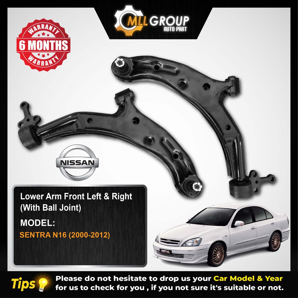 (MLL) NISSAN SENTRA N16 2000-2012 LOWER ARM FRONT LEFT & RIGHT - (WITH ...