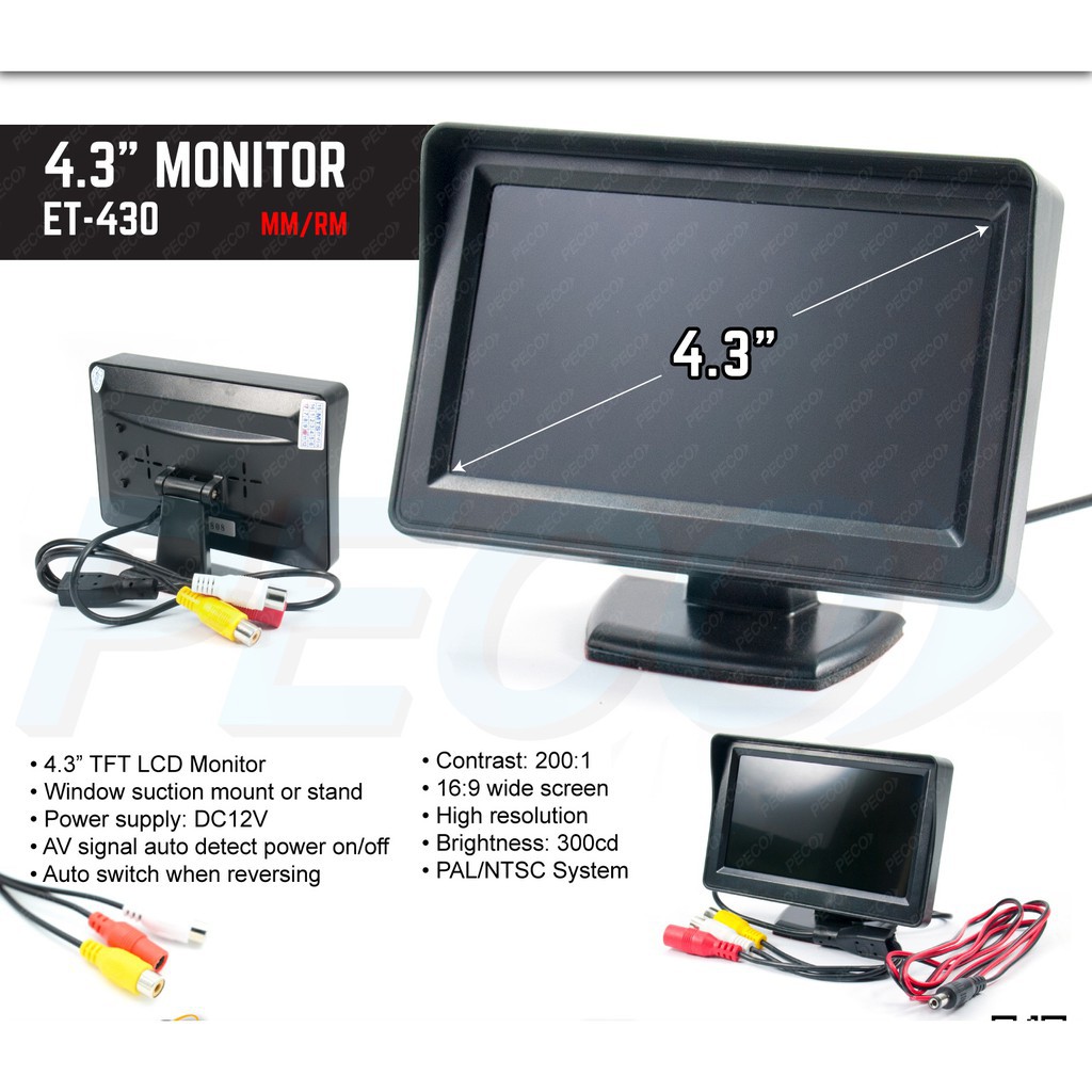 ET-430 4.3 INCH TFT LCD MONITOR (UNIVERSAL) | Shopee Malaysia