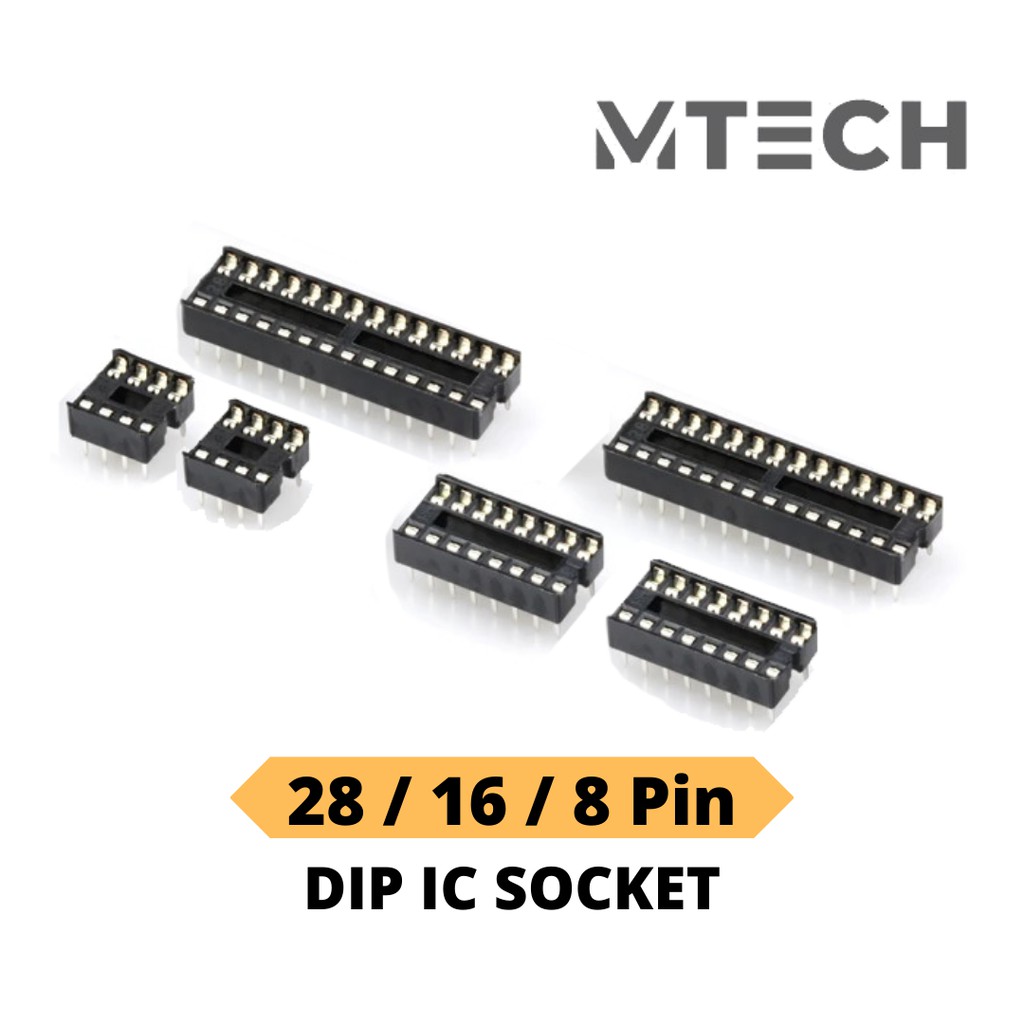 (10 pcs) DIP IC Socket Pin 28P 16P 8P Adapter Type Solder Chip Base Unit Narrow Adaptor | Shopee ...