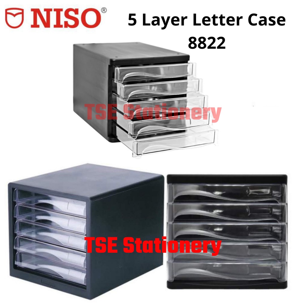 Niso 8822 5 Tier Drawer Tray / 5 Layer Tray / 5 Letter Case / File ...