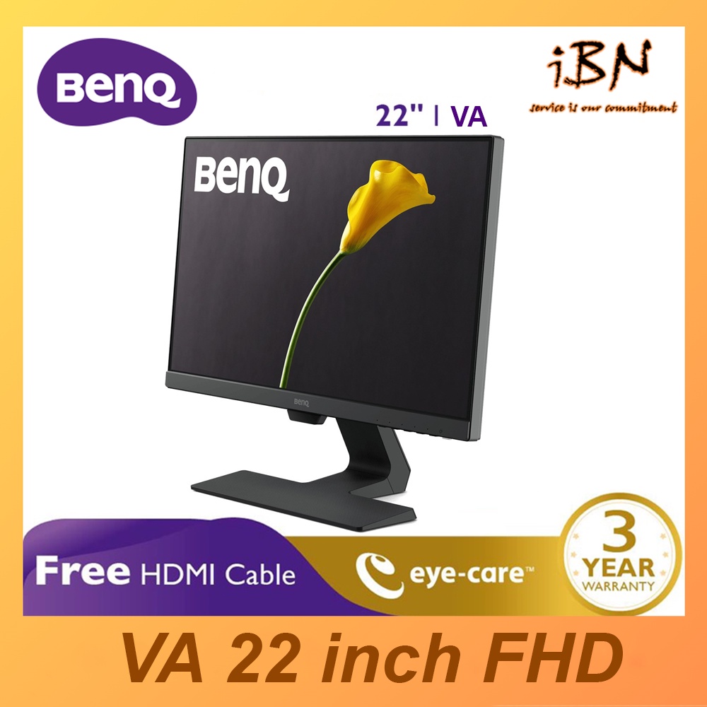 BENQ 22-Inch Monitor GW2280 Eyes care Stylish LED Monitors with built in Speaker (TUV ...