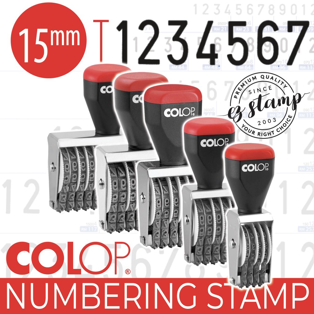 COLOP Numbering Stamp (15mm Height) | COLOP Numberer Stamp | Shopee ...