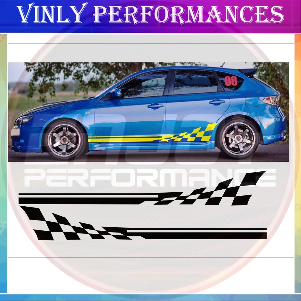 Flag Side Body Sticker (2pcs) 1Set Cutting Car Sticker Vinly Decals ...