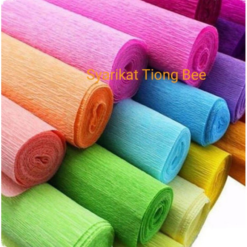 50 x 2.5meter COLOR CREPE PAPER / KERTAS CREPE PAPER/ PAPER WARNA ...