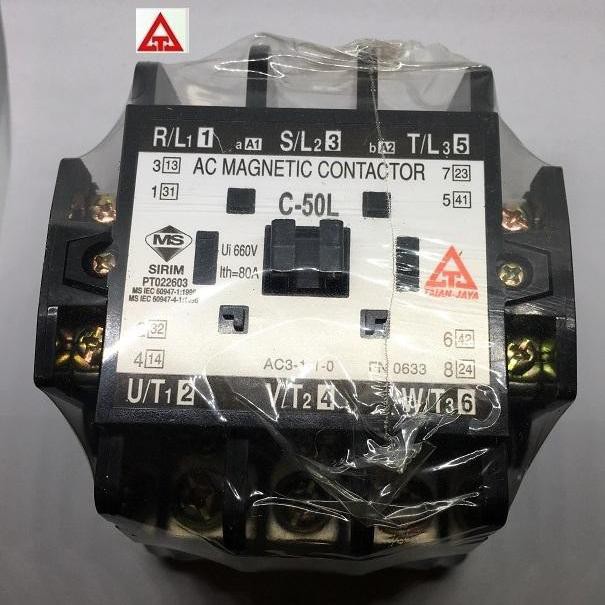 Taian AC Magnetic Contactor C-50L AC3: 30KW 2NO & 2NC | Shopee Malaysia