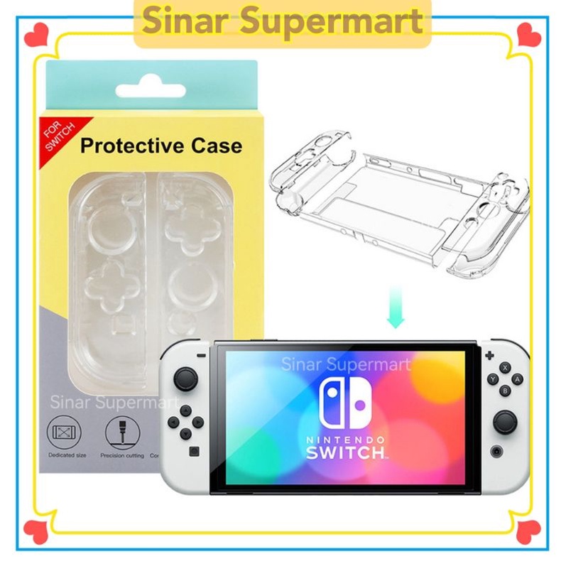 Nintendo Switch OLED Transparent Protective Case Switch Casing Dockable ...