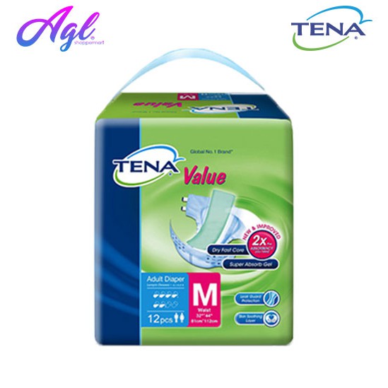 Tena Value Adult Tape Diaper M12/L10 (1 Pack) | Shopee Malaysia