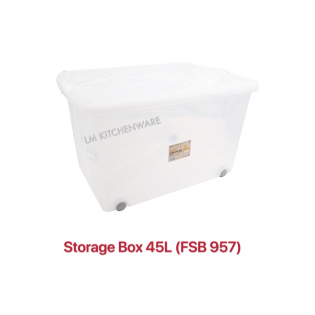 ICONIC STORAGE BOX WITH WHEELS/ TRANSPARENT PLASTIC STORAGE BOX FELTON ...