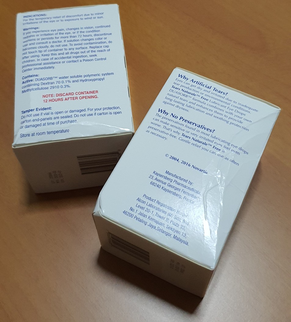 TEARS NATURALE FREE EYE DROPS PRESERVATIVE FREE 32 VIALS | Shopee Malaysia