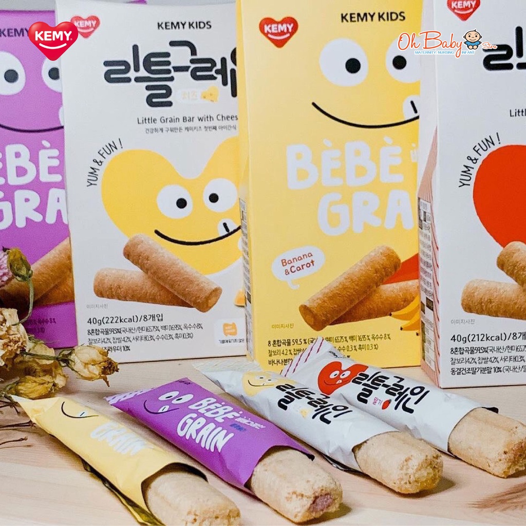 Kemy Kids Little Grain 12m+ (8 x 5g) | Cheese / Strawberry | Shopee ...