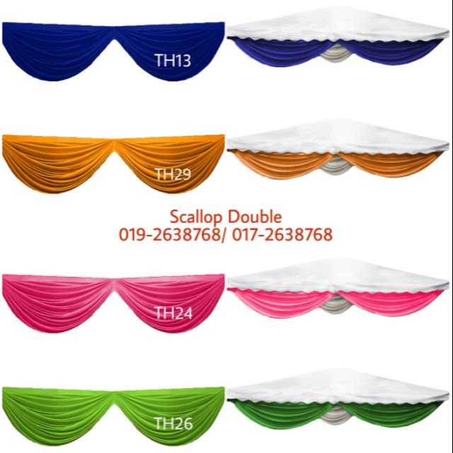 Canopy Scallop Double suit for 18F*18F & 20F*20F kanopi. | Shopee Malaysia