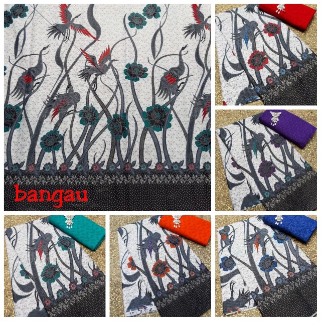 Kain Batik Lepas Asli Jawa Indonesia Motif bangau | Shopee Malaysia