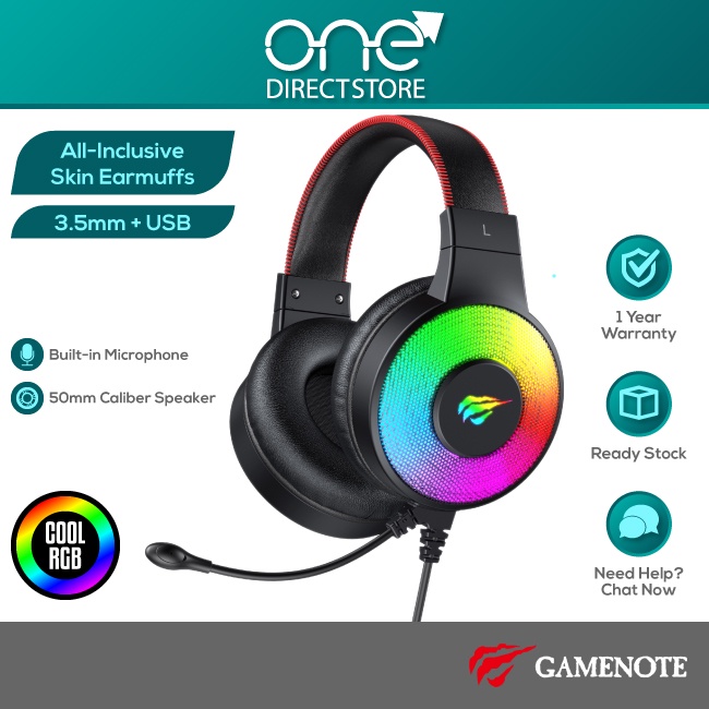 GAMENOTE H2013d RGB Light Surround Stereo Passive Noise Reduction ...