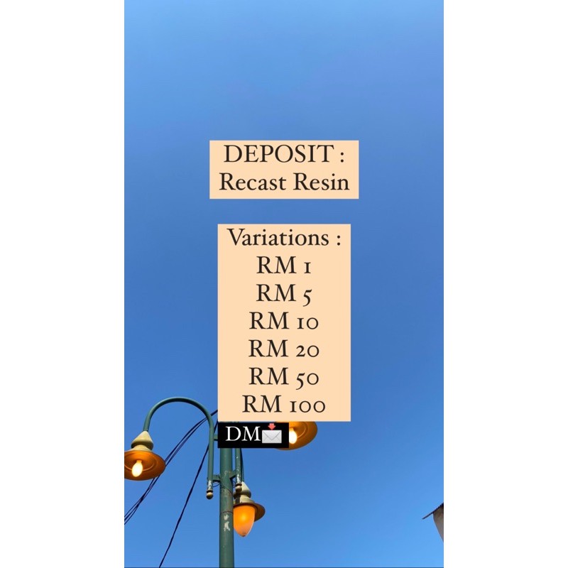 Deposit Payments For Recast Resin | Shopee Malaysia