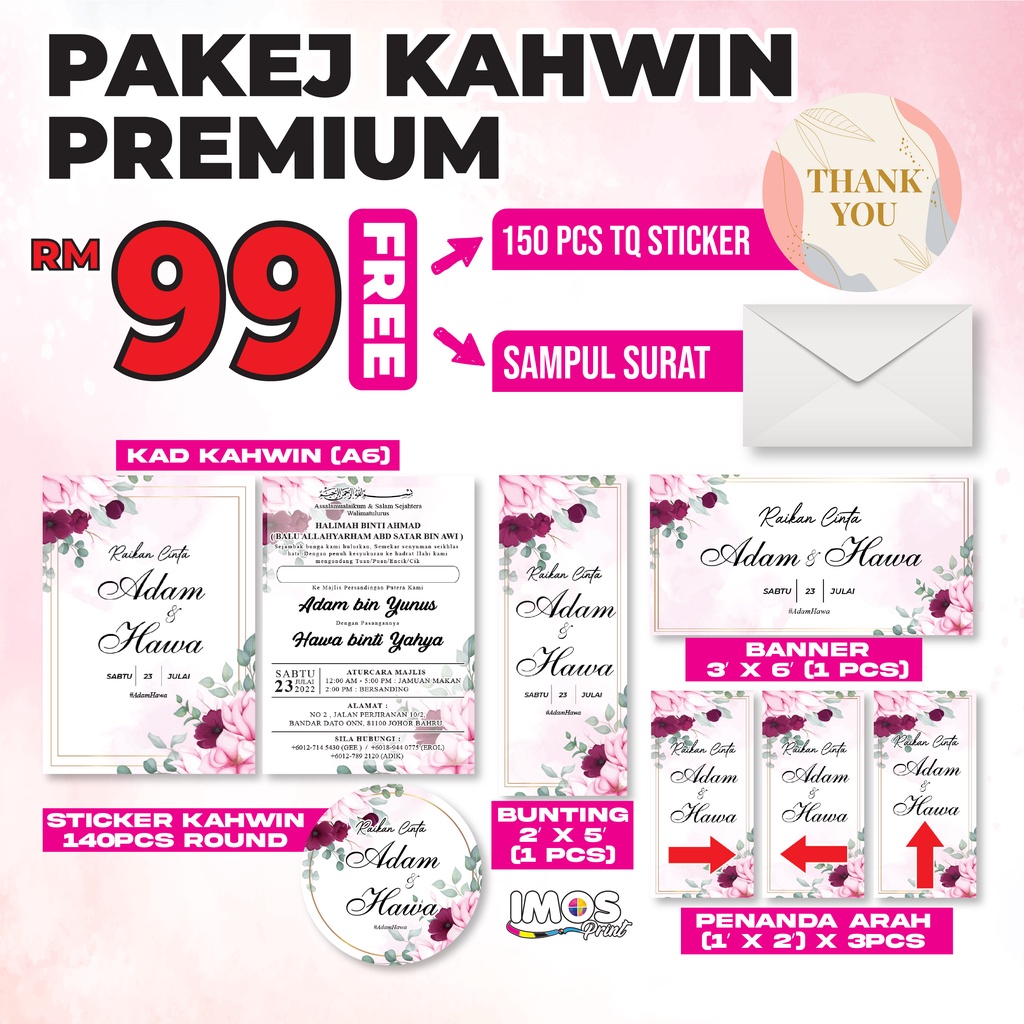 CUSTOM Pakej Kahwin Premium Design TERKINI> Wedding Package>Kad ...